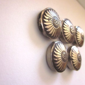 Sterling Silver Vintage Button Covers Eagle Feathers - Etsy