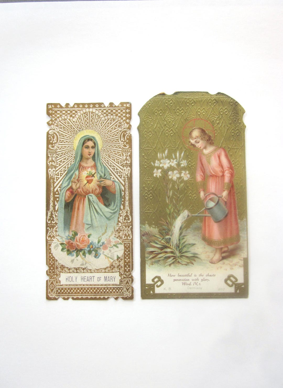 Vintage Color Holy Card Lot - Etsy