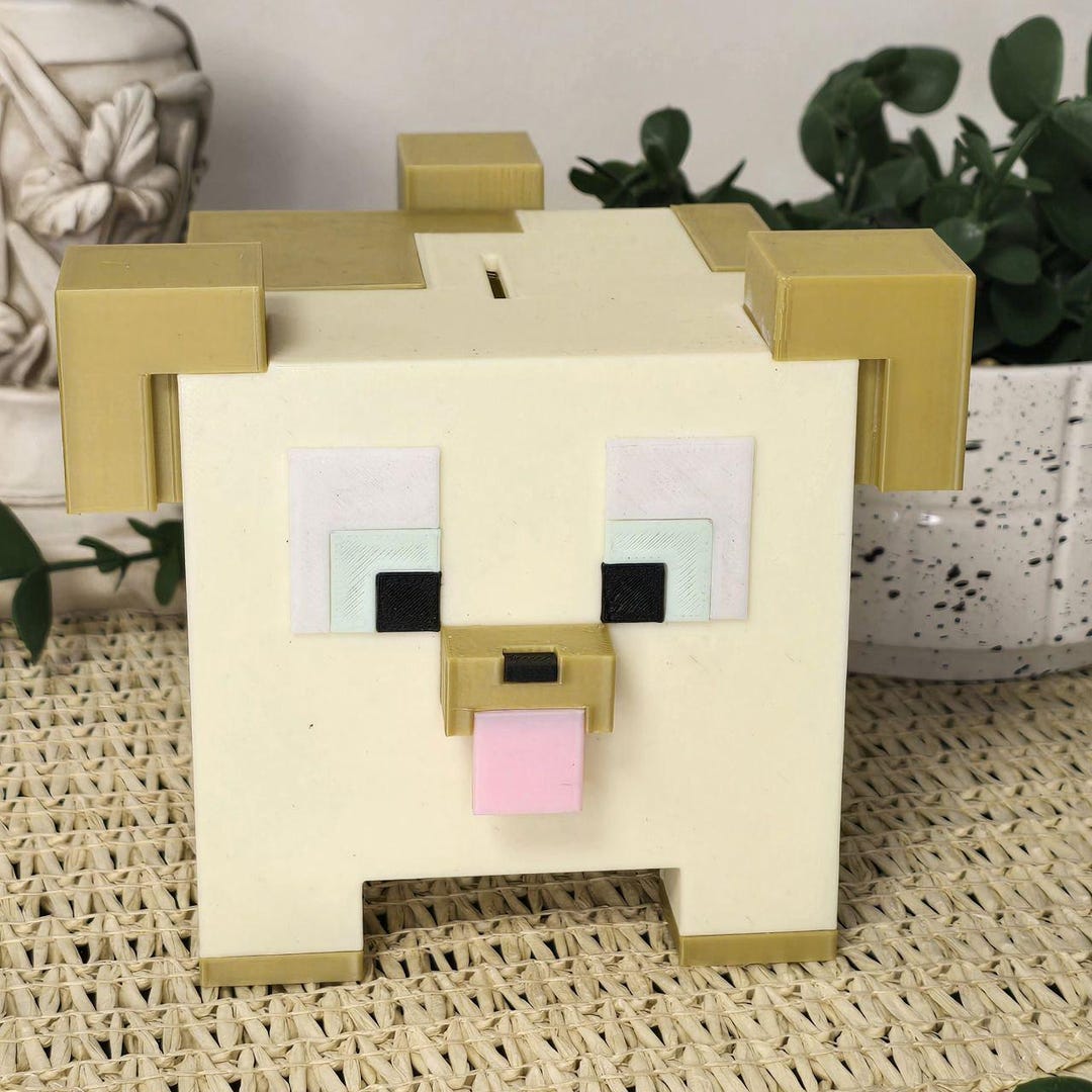 3D Printed Puppy Money Bank Unique Gift Idea for Kids and Gamers - Etsy