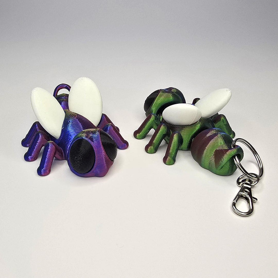 Flexi Fly Keychain – Fun Movable Bug Gift for Nature Lovers, Fun Pocket ...