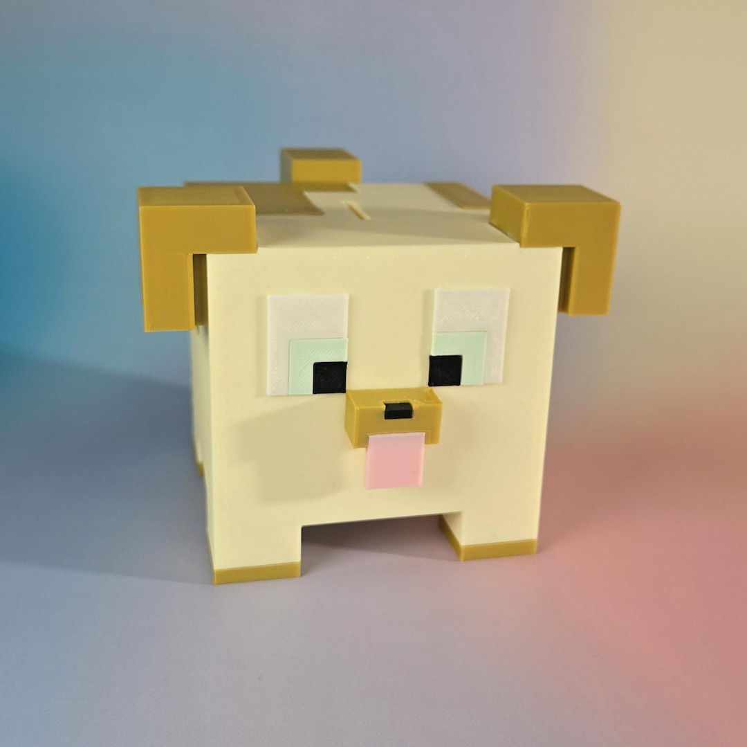 3D Printed Puppy Money Bank: Beige Dog Coin Bank, Kids Gift - Etsy