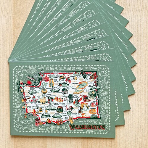 Washington State Postcard. - Etsy