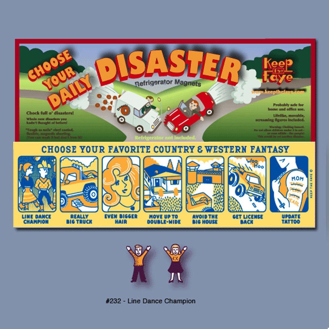 Interactive Country and Western Fantasy Fridge Magnet - Etsy