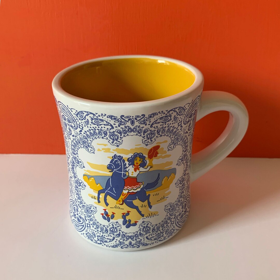 Cowgirl Diner Mug: Stoneware Coffee Mug, 12 Oz - Etsy