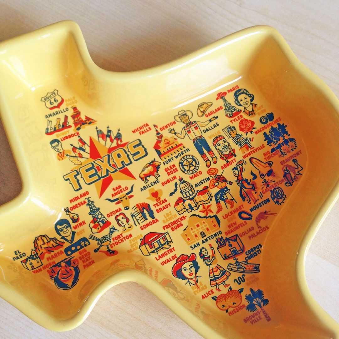 Texas Map Casserole Dish: 1 Qt Stoneware, Oven to Table, Boxed Baking ...