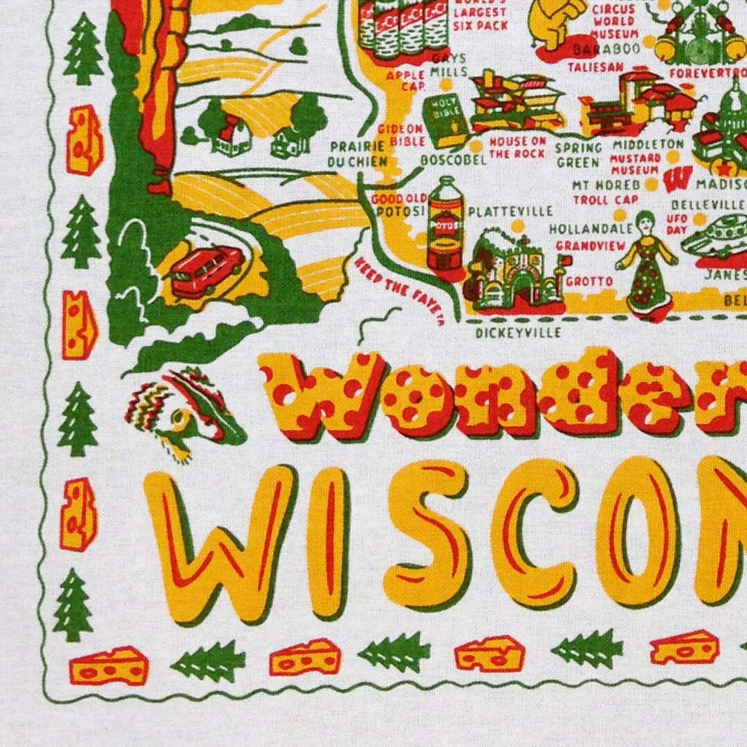 Wonders of Wisconsin Tea Towel: Silkscreened Cotton Kitchen Towel - Etsy