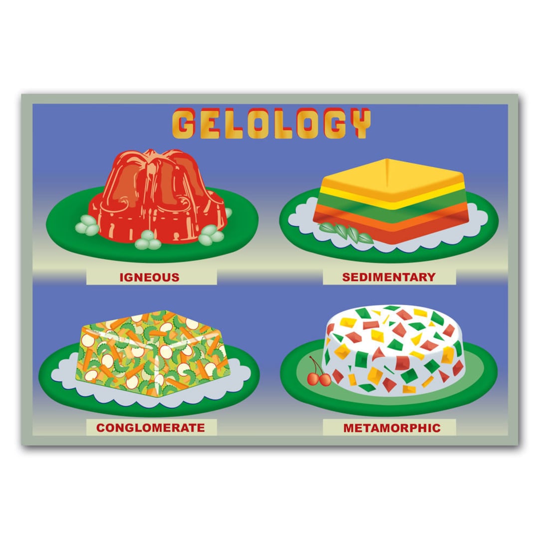 Gelology Postcard, Jello Earth Science Art, 4.25x6" - Etsy