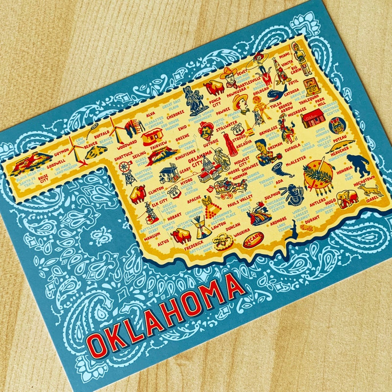 Vintage Oklahoma Post Card - Etsy