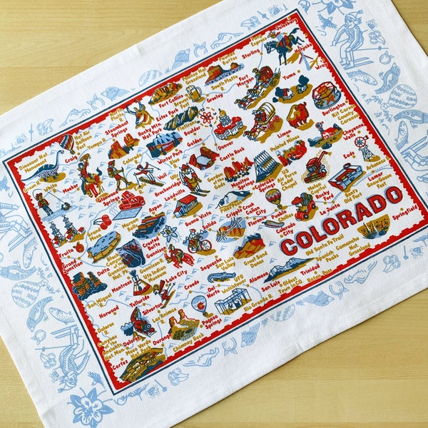 Map Tea Towel - Etsy