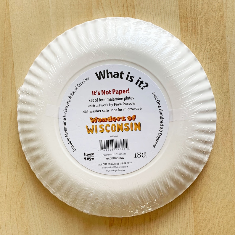 Wisconsin Plates, 9" Melamine Map Plates in a Set of 4 - Etsy