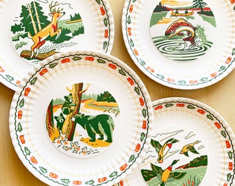Wildlife Plates | Etsy