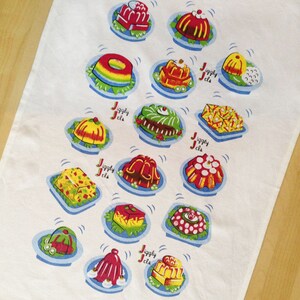 Jello Tea Towel: Jiggly Jels Silkscreened Cotton Kitchen Towel - Etsy