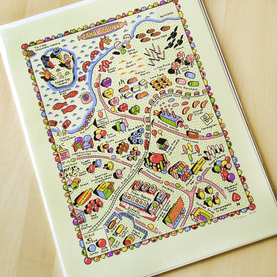Candy County Original Silkscreen by Faye Passow - Etsy