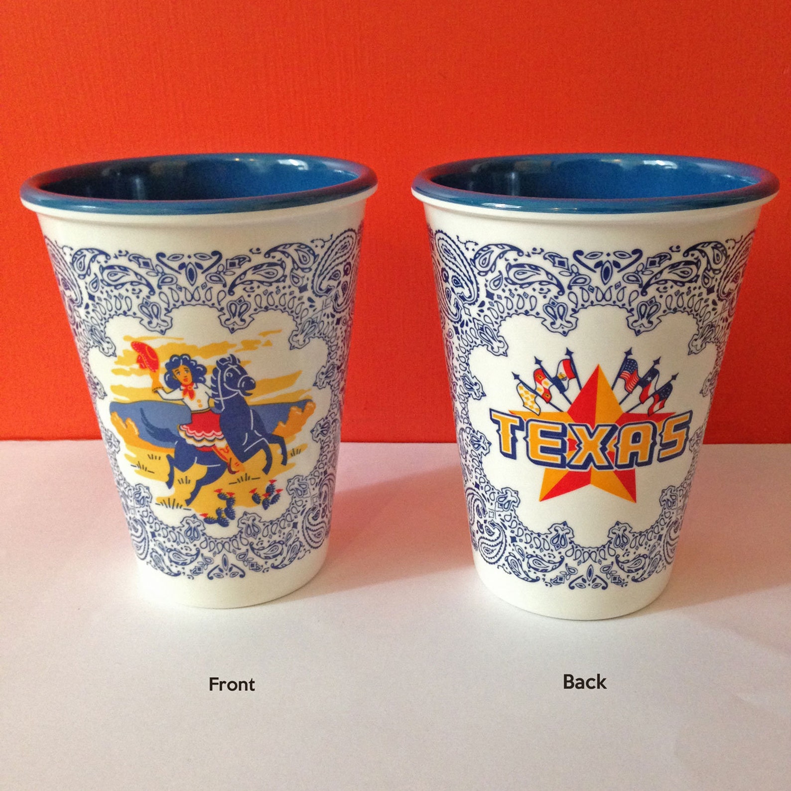 Texas Cup Set of 4 Texas Tumblers 12 oz Melamine Cups | Etsy