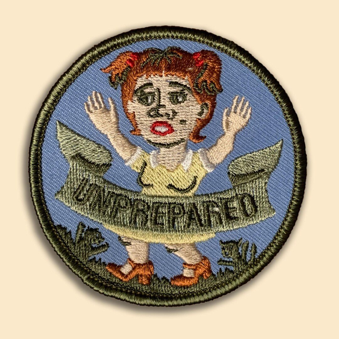 Unprepared Demerit Badge - Girl Version, 3" Round Embroidered ...