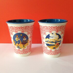 Western Cups, Set of 4 12 Oz Melamine Cups, Western Tumblers, Cowboy ...
