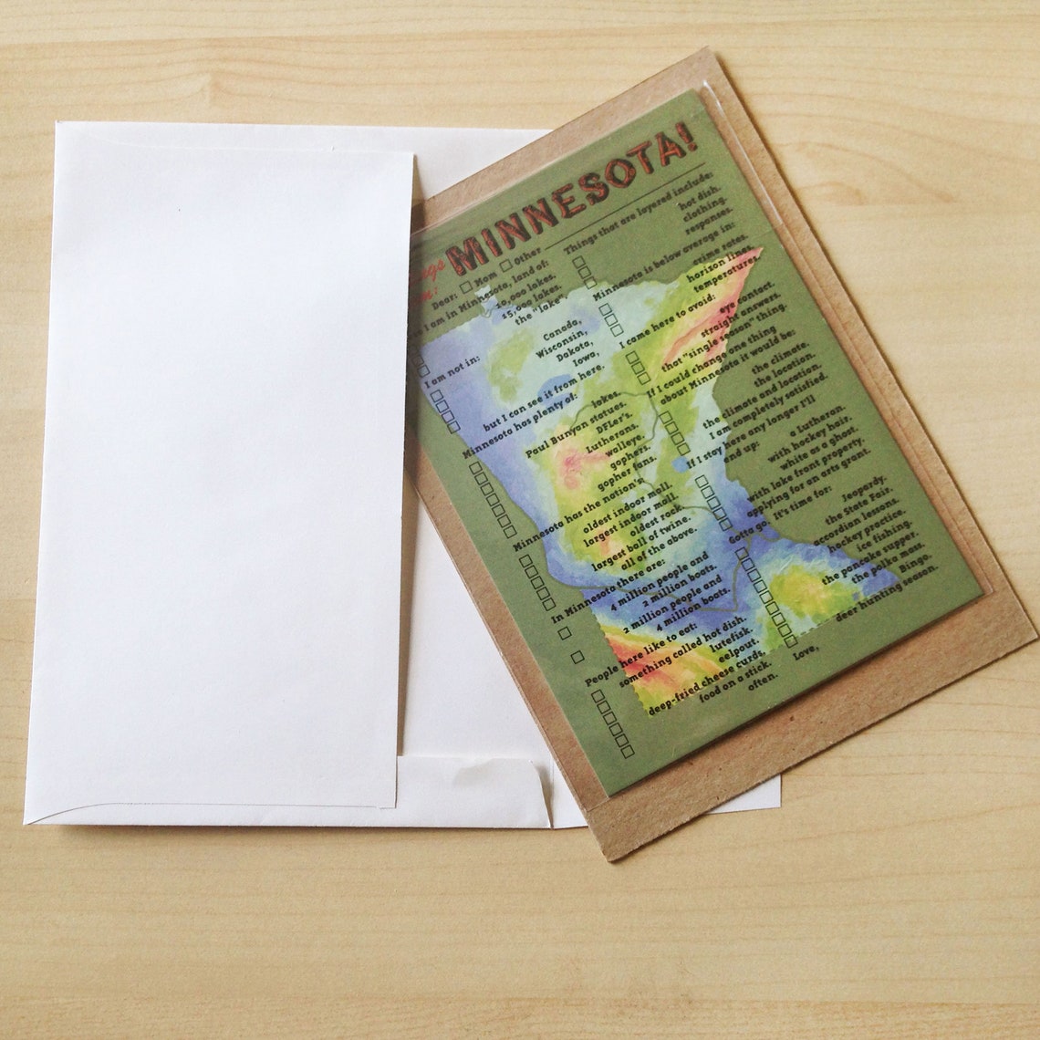 Minnesota Checklist Postcard: Greetings From MN, 4.25x6" - Etsy