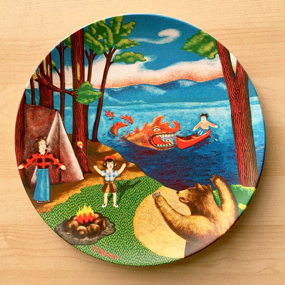 Camping Perils Plate, Melamine, 10", Camping Themed Melamine Plate ...