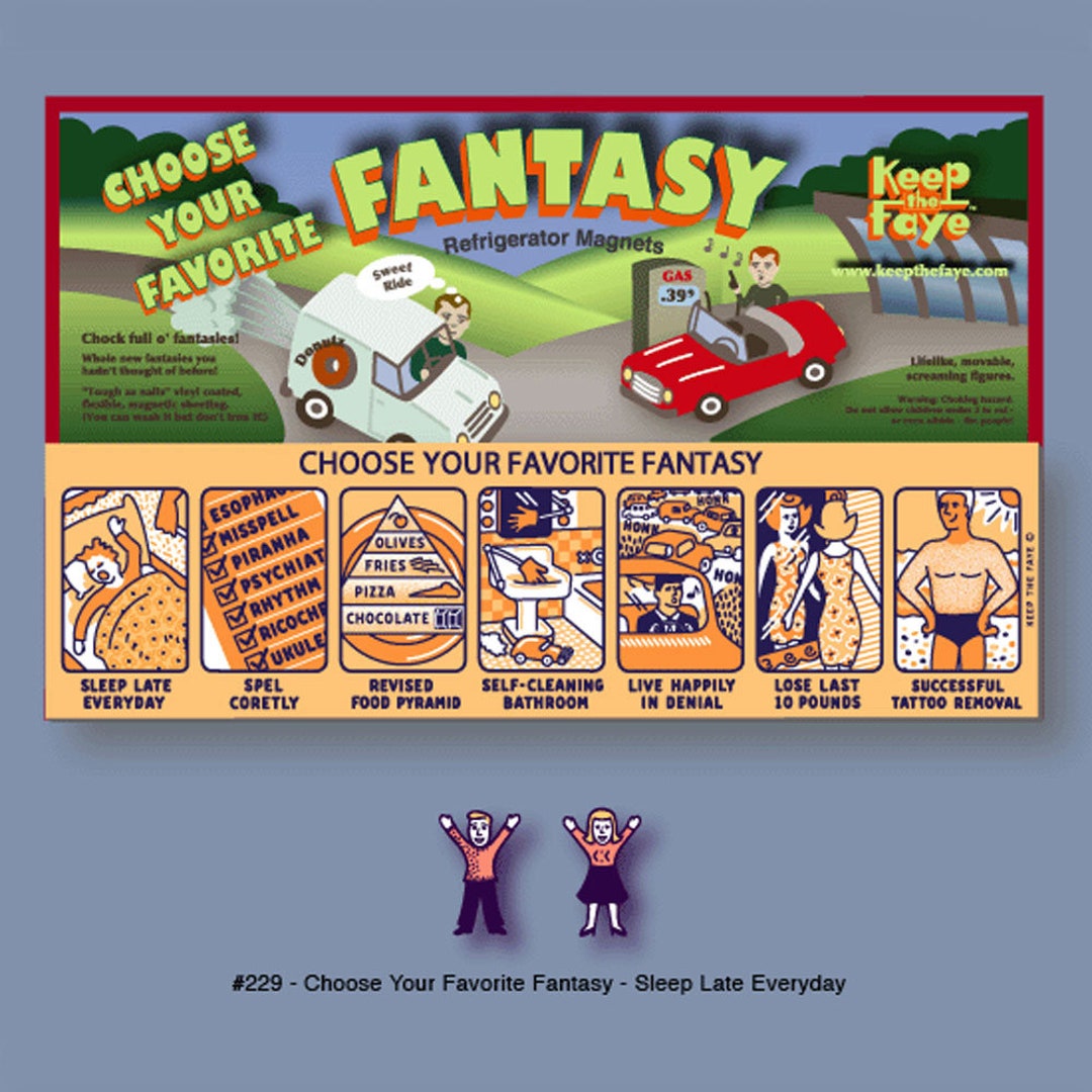 Interactive Fantasy Fridge Magnet: Sleep Late Everyday - Etsy