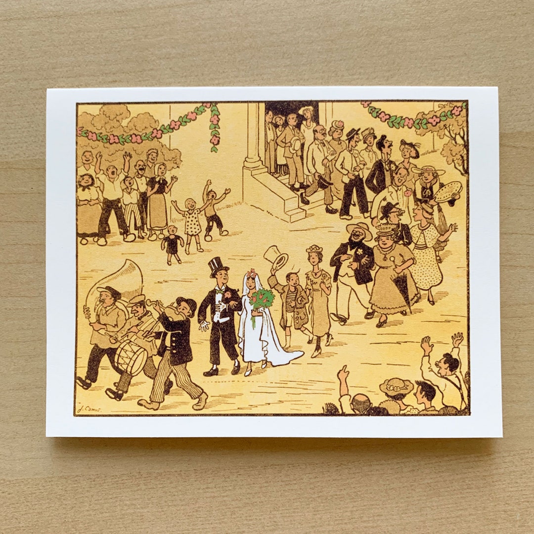 Wedding Card, Vintage French Wedding Card - Etsy
