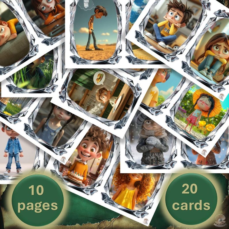 Printable Feelings Cards for Kids • Matching Activity • 10 Emotions ...