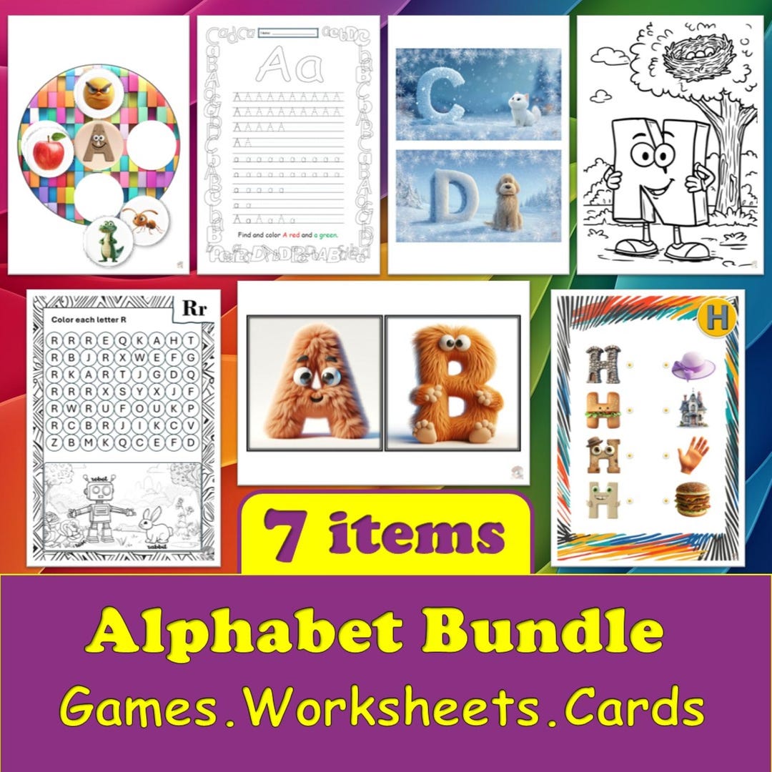 ABC Bundle for Kids | Alphabet Worksheets, Cards, Matching Activities ...