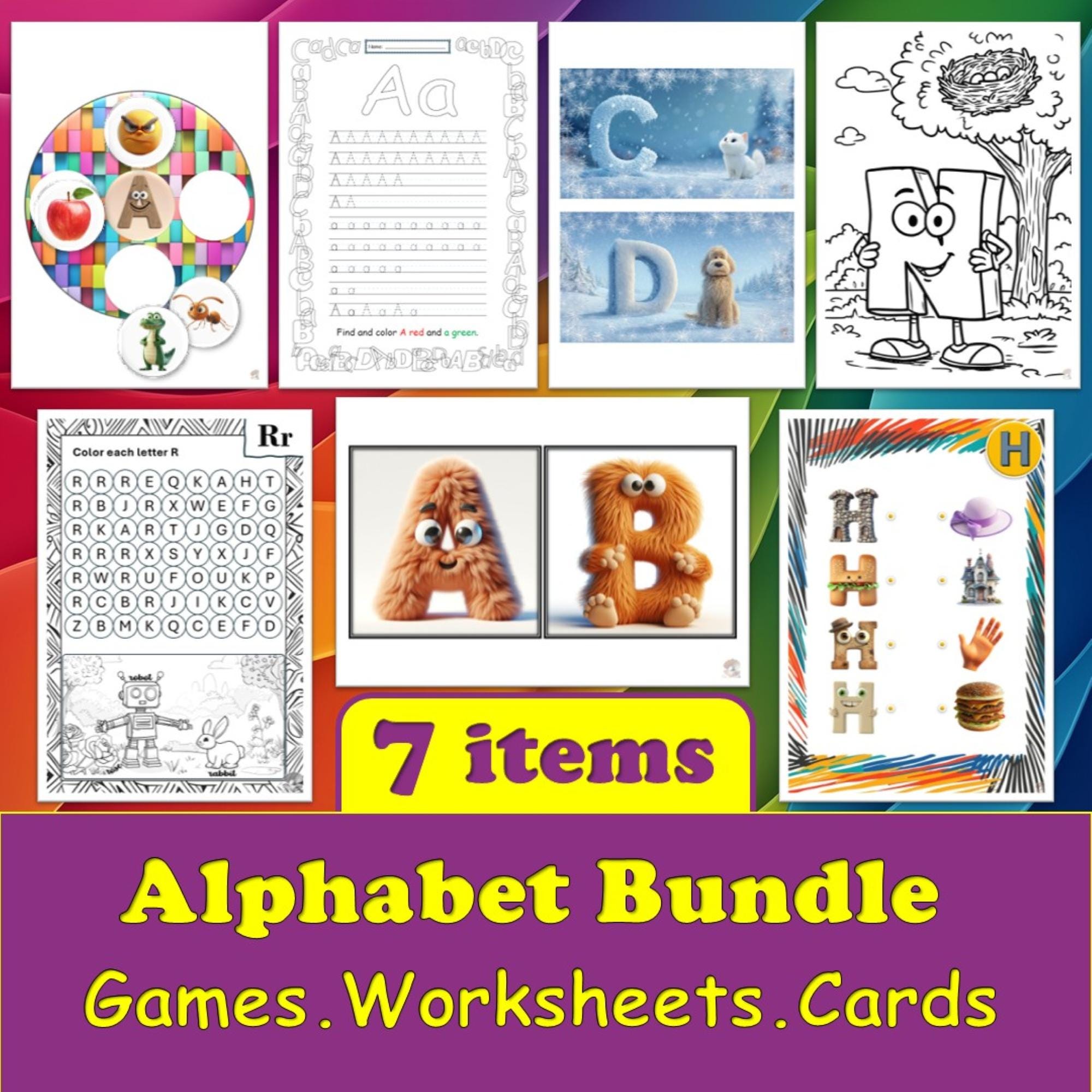ABC Bundle for Kids | Alphabet Worksheets, Cards, Matching Activities ...