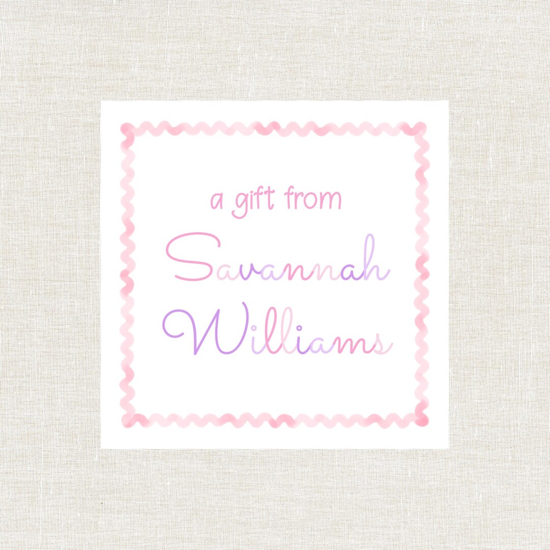 Girls Gift Tag, Girl Enclosure Card, Birthday Gift Tag, Calling Card ...