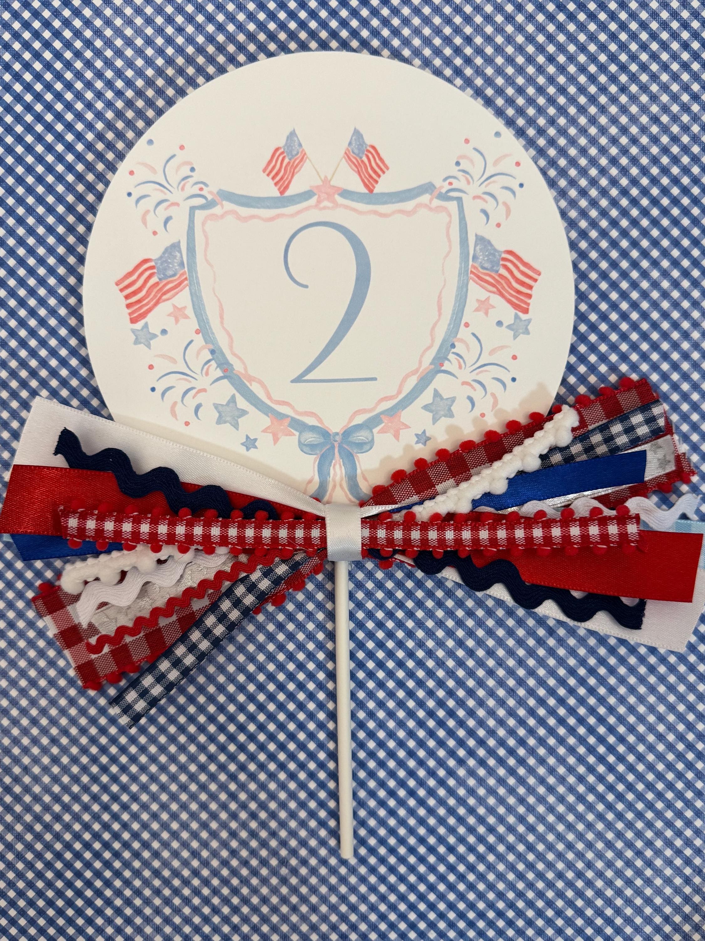 All American Birthday Cake Topper, Patriotic Birthday Cake Topper - Etsy