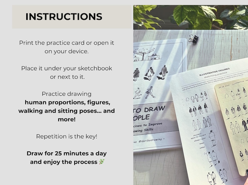 How to Draw People | Figure Sketching Practice Book, Printable PDF ...