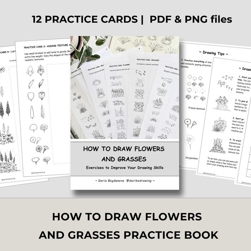 Flower to Draw - Etsy UK