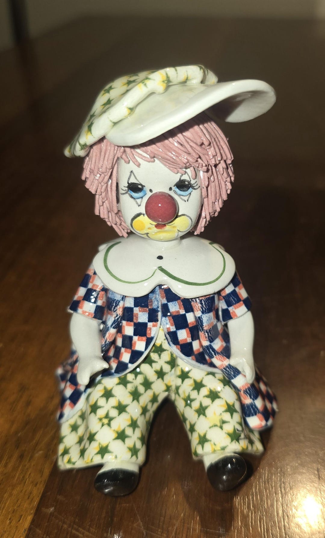 Adorable Clown in a Checks and Stars - Etsy