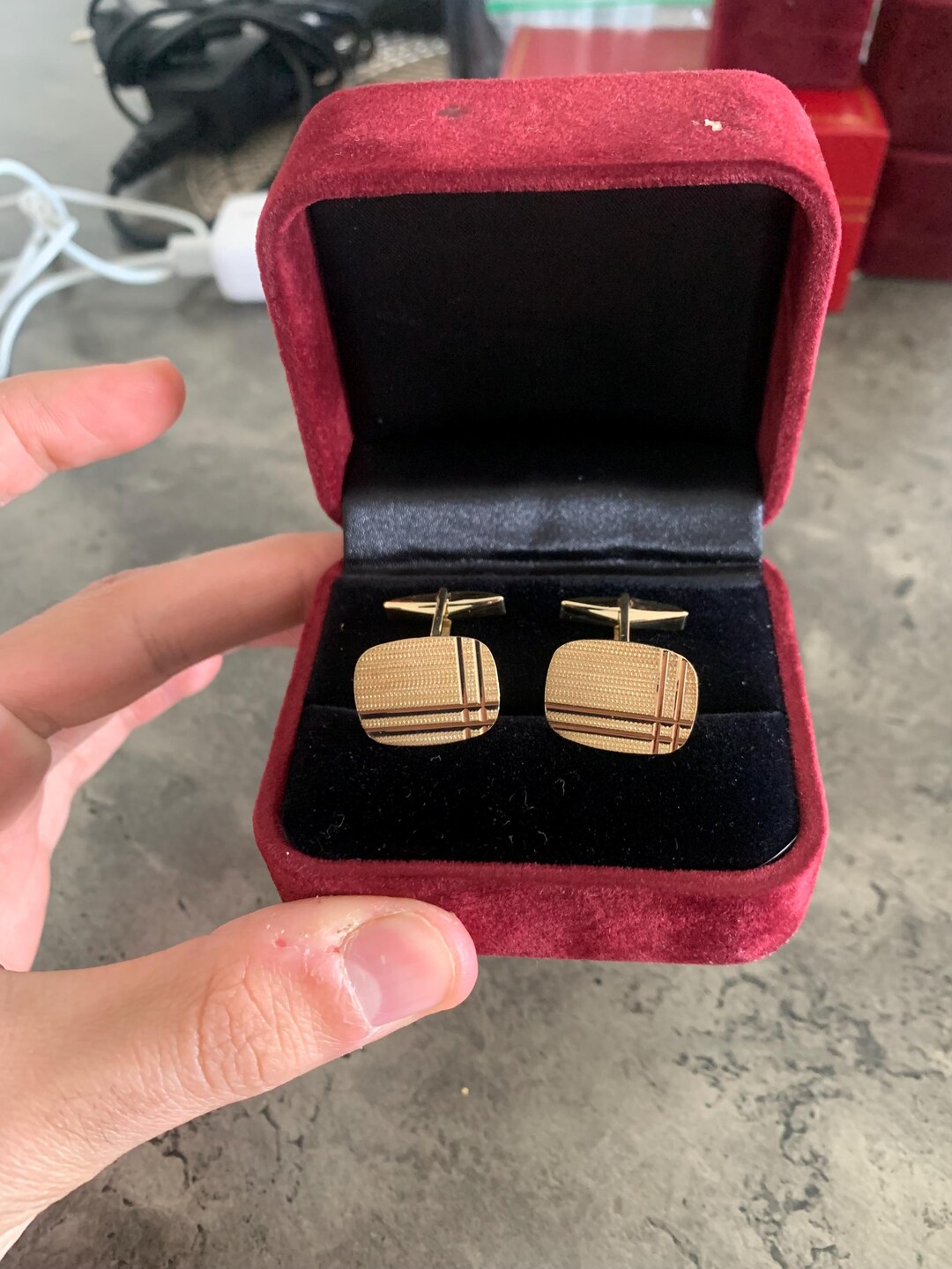 14k Gold Italian Diamond Cut Cufflinks - Etsy