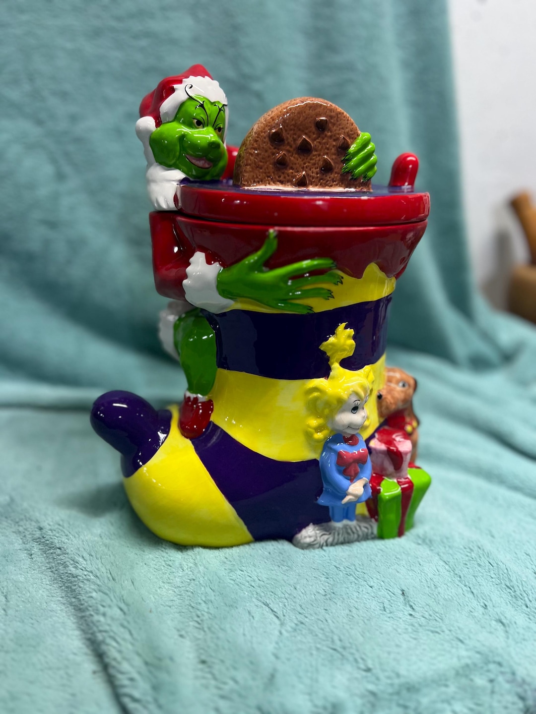 Vintage how the Grinch Stole Christmas Christmas Stocking Cookie Jar - Etsy