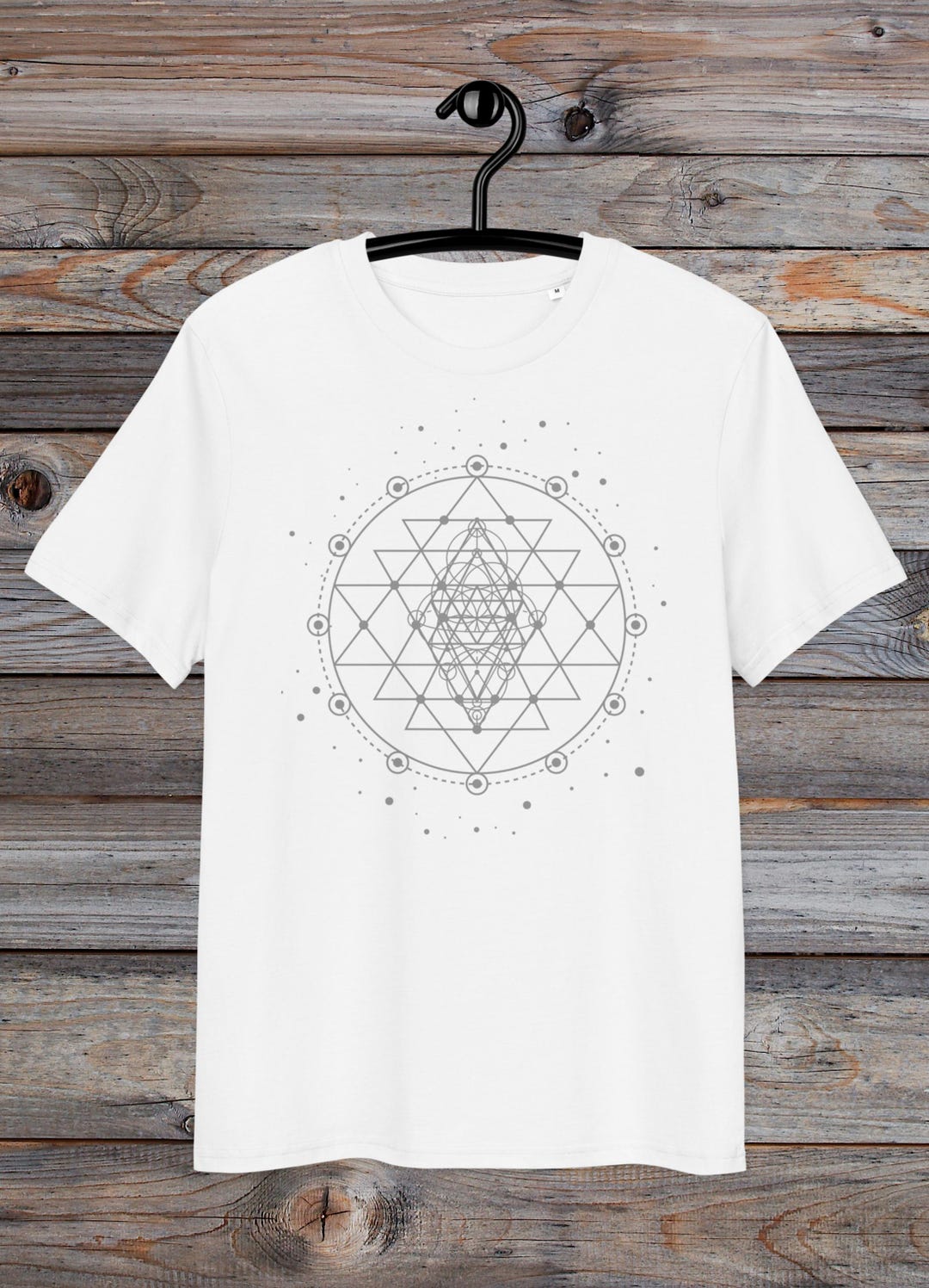 Sri Yantra Organic Cotton T-shirt~unisex~sacred Geometric Tees~goa Top ...