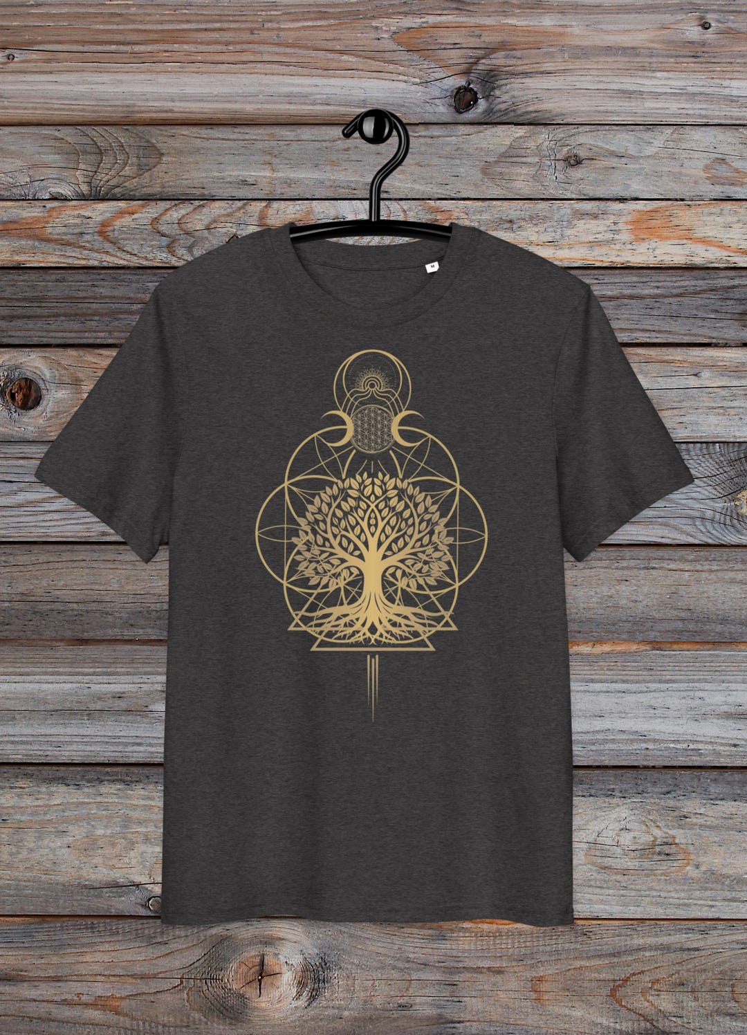 Tree of Life Sacred Geometric Men Organic Cotton T-shirt~unisex~goa Psy ...