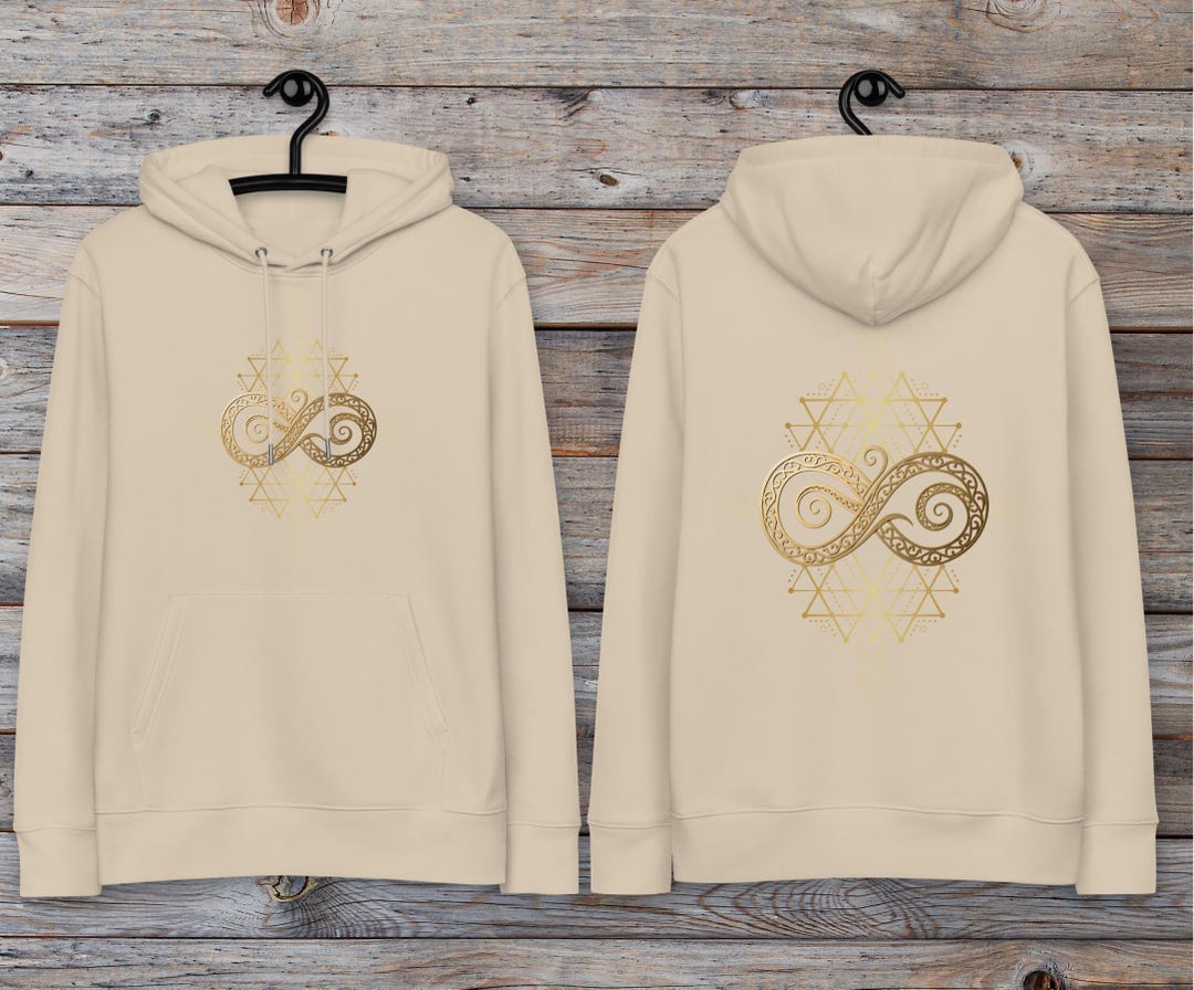 Golden Infinity Knot Sacred Geometry Hoodie | Unisex Pullover Hoodie ...