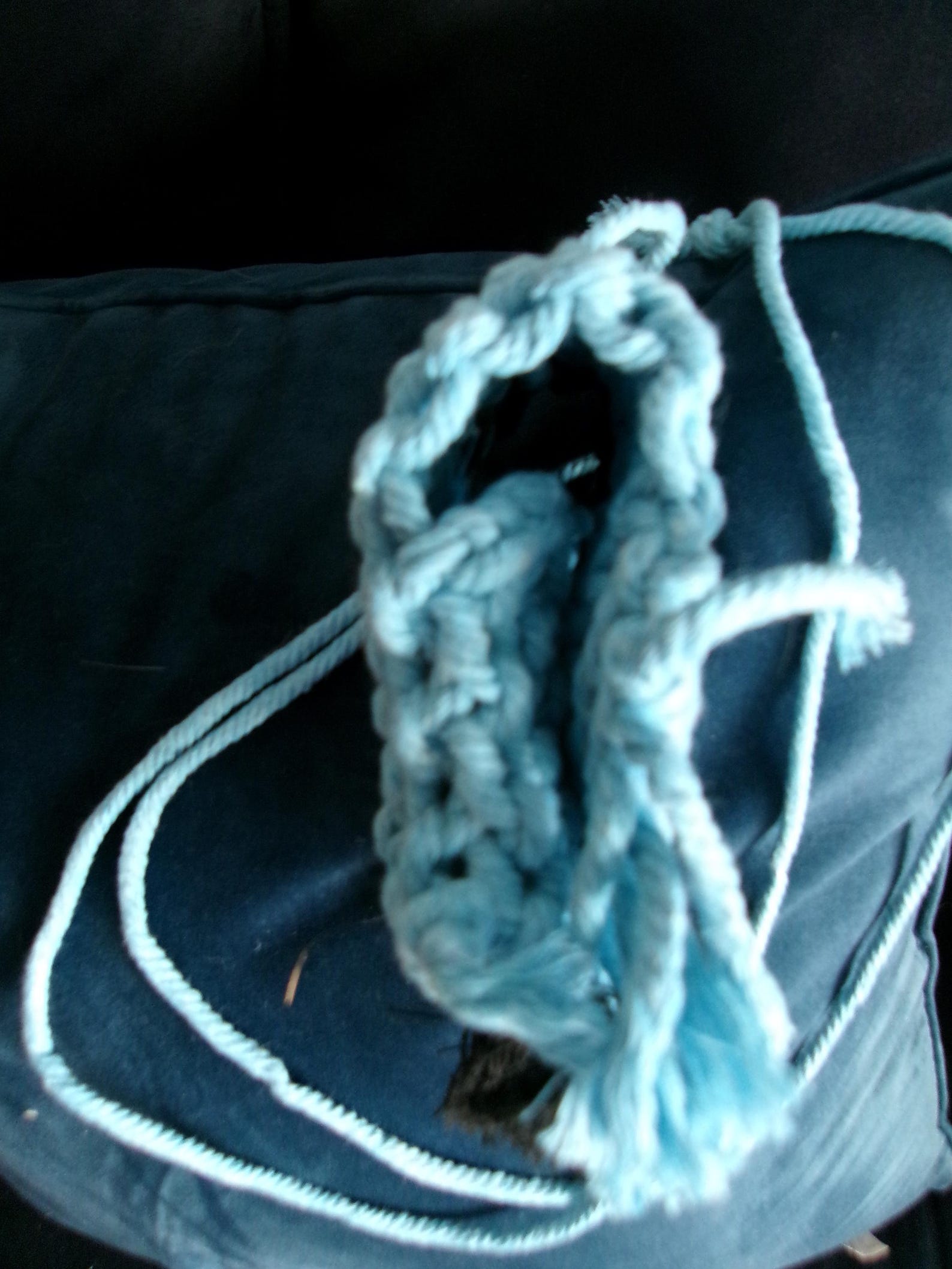 Small, Fringed Macrame Coin Purse or Camera Bag With Lengthy Shoulder ...
