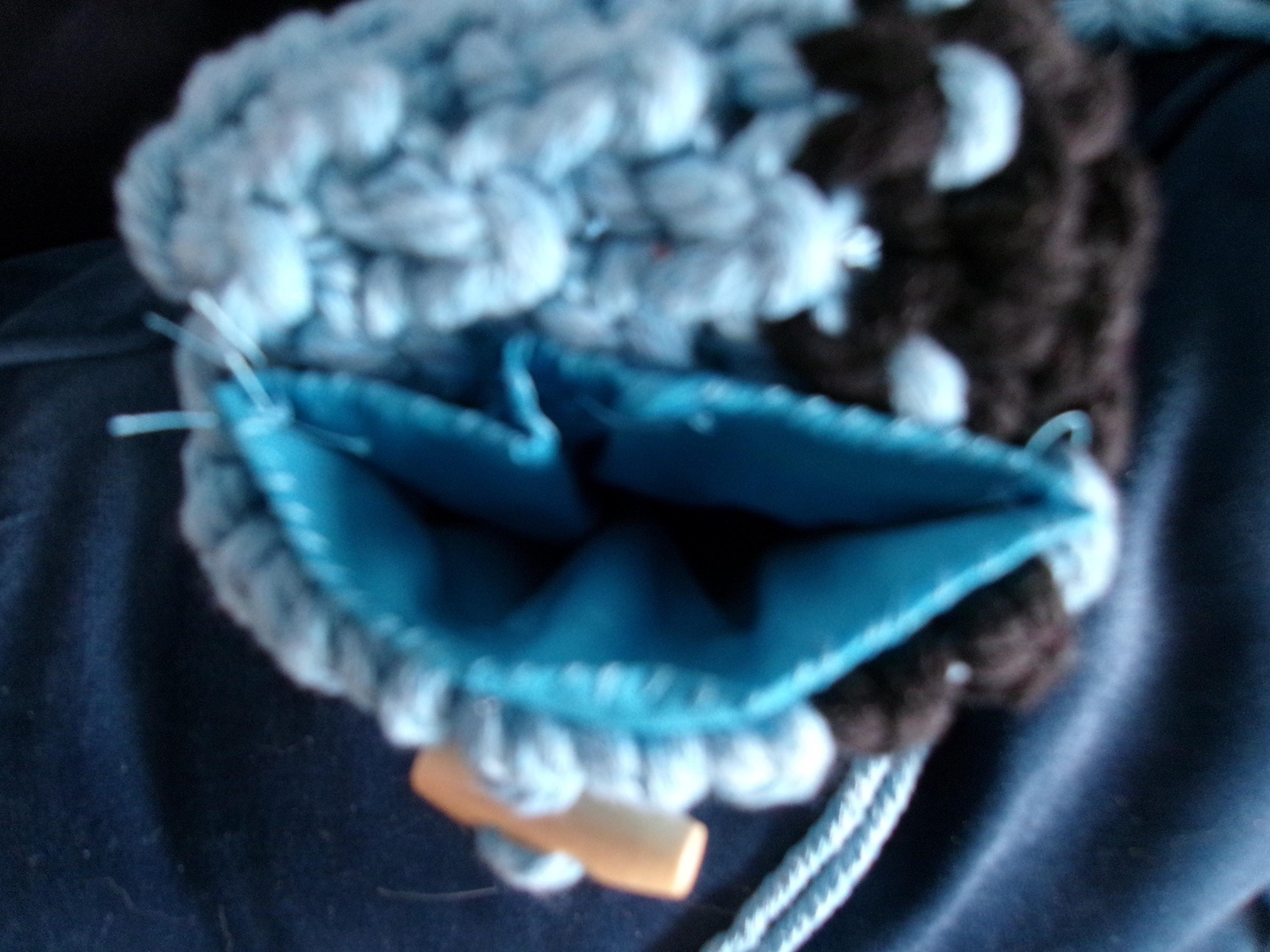 Small, Fringed Macrame Coin Purse or Camera Bag With Lengthy Shoulder ...