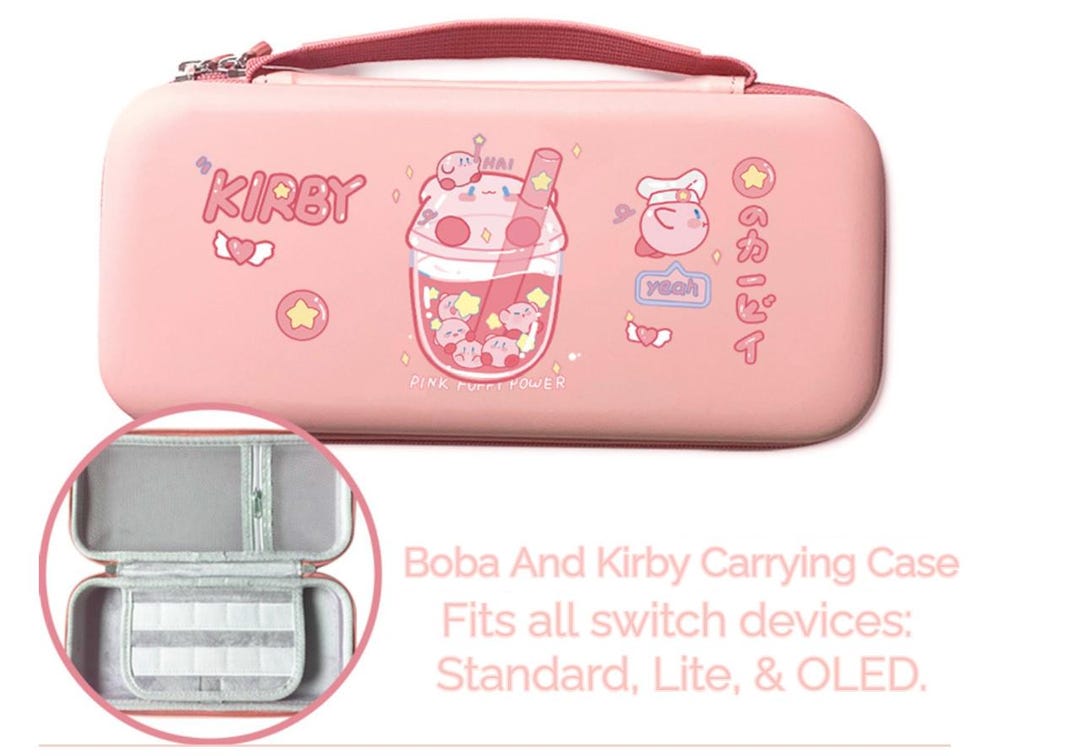Kawaii Kirby Inspired Switch Bundle | Pastel Pink Oled/standard Shell ...