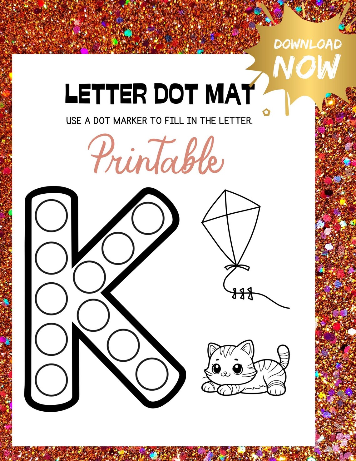 Letter K Dot Marker Page | Learn the Letter K Activity | Preschool ...