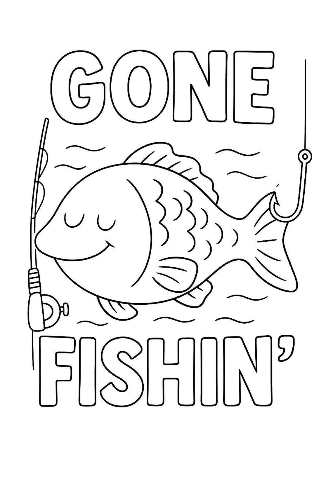 Fishing Coloring Pages: Kids' Summer Activity Bundle (PDF Download) - Etsy