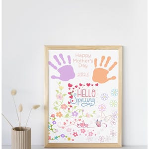 Mother’s Day Handprint Craft 2026 Toddler Preschool Handprint Art ...