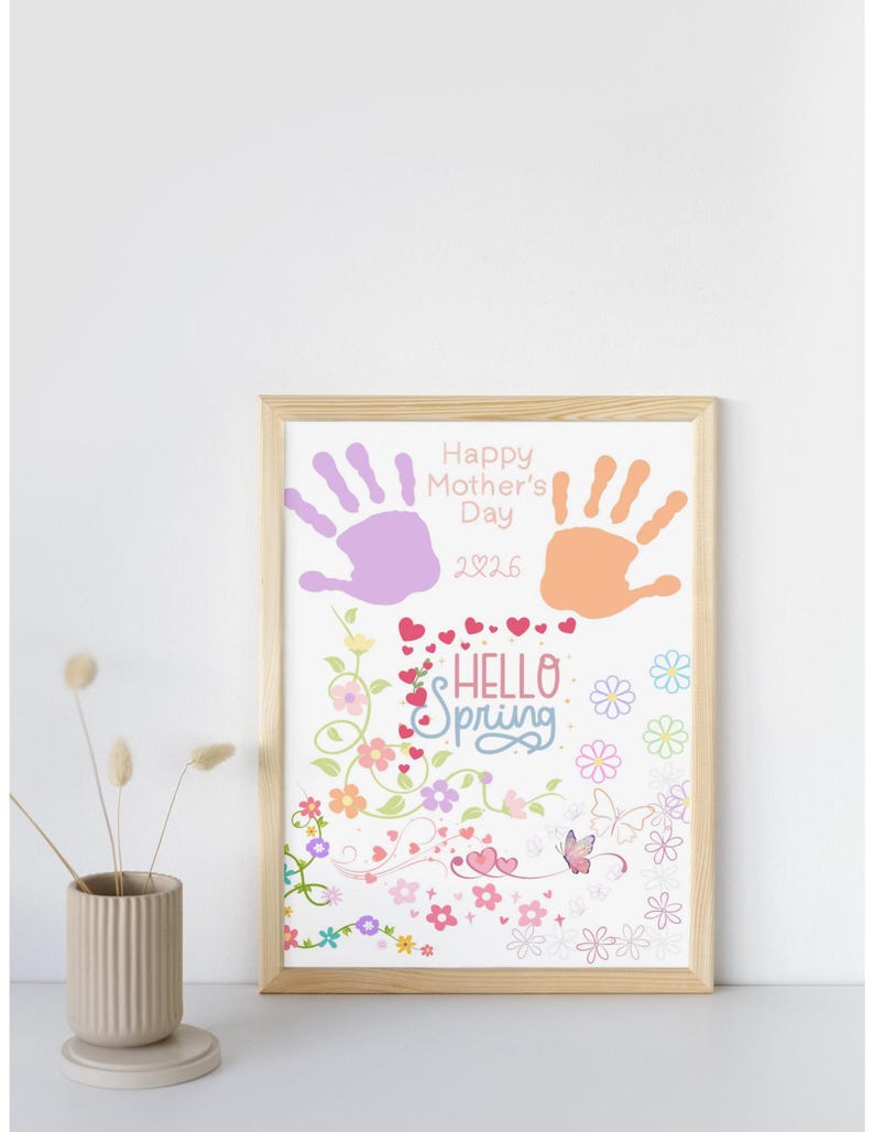 Mother’s Day Handprint Craft 2026 Toddler Preschool Handprint Art ...