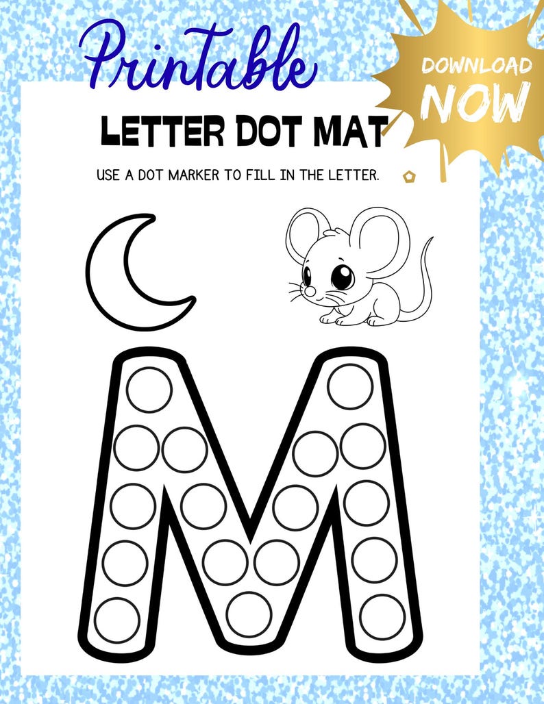 Letter M Dot Marker Page | Learn the Letter M Activity | Preschool ...