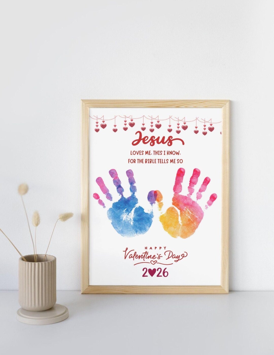 Jesus Loves Me Valentine Handprint Craft 2026 Christian Preschool ...