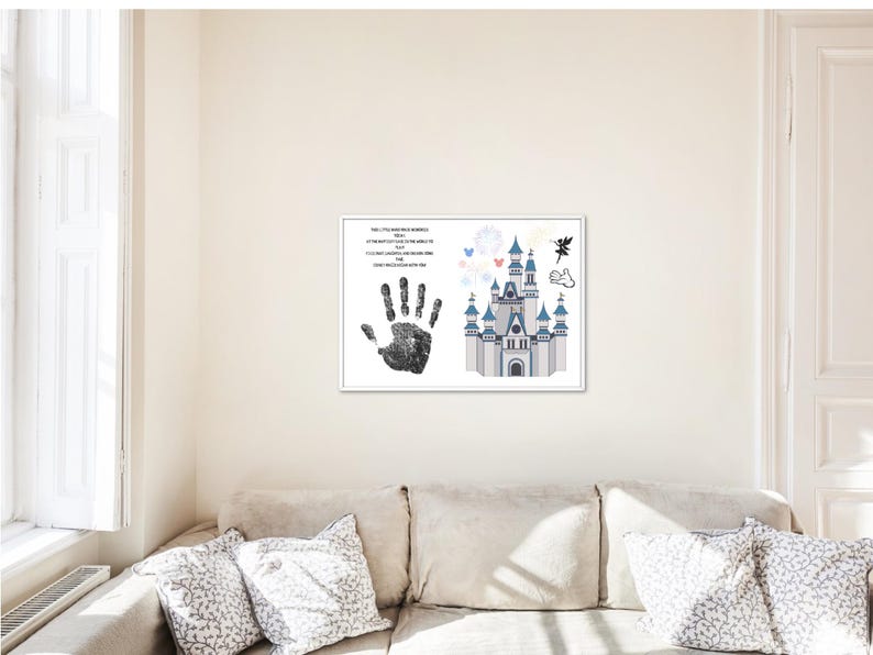 Disney World Handprint Craft Magic Kingdom Keepsake Printable First ...