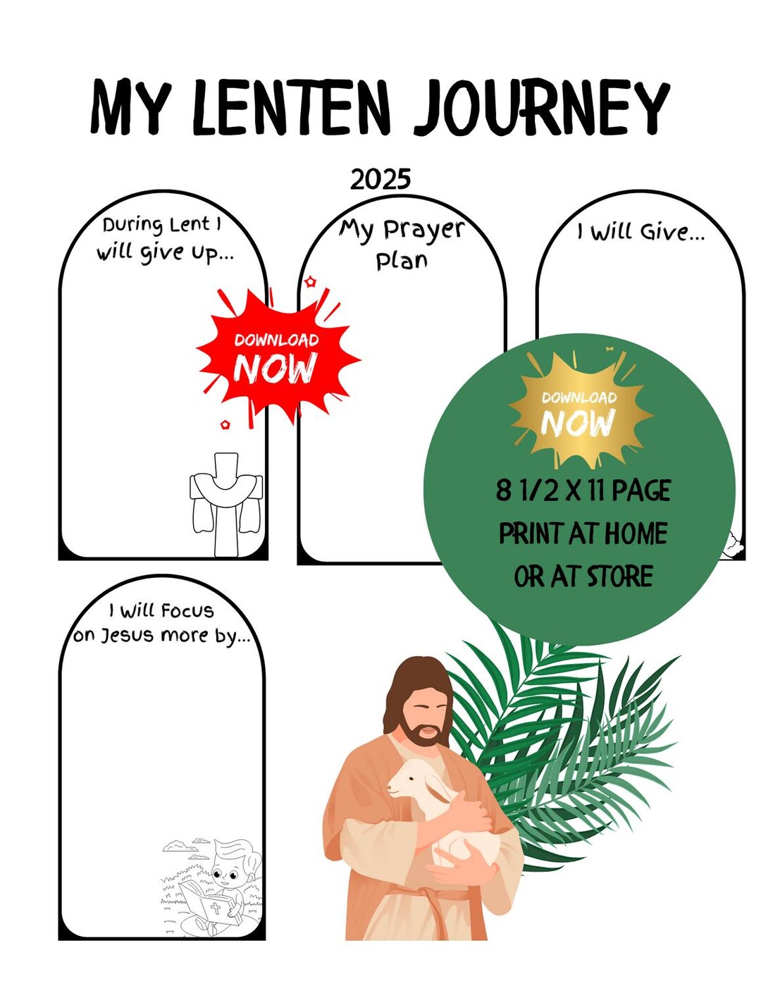 Lent Journey Lenten Journey Prayer Worksheet Activity Coloring Page ...