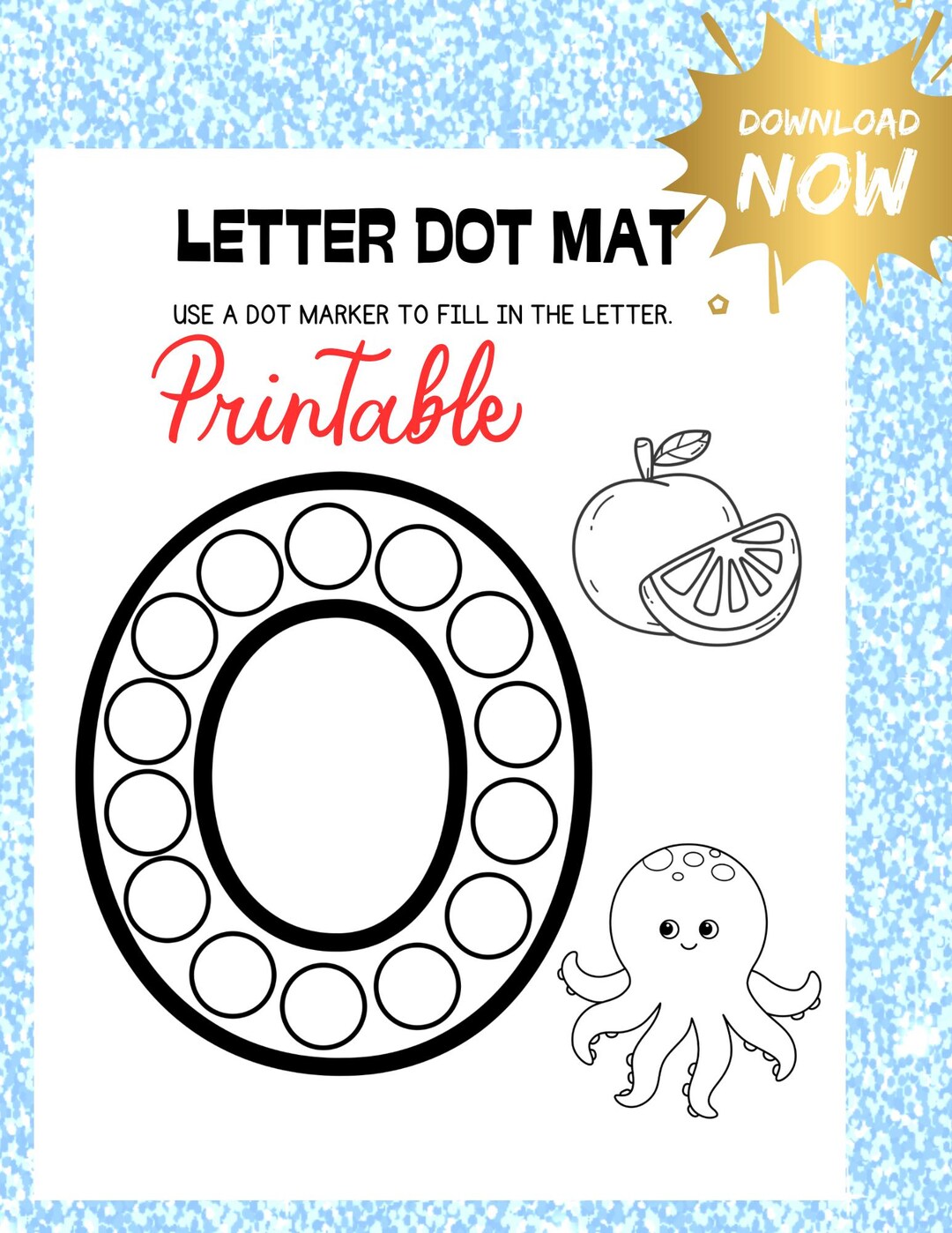 Letter O Dot Marker Page | Learn the Letter O Activity | Preschool ...