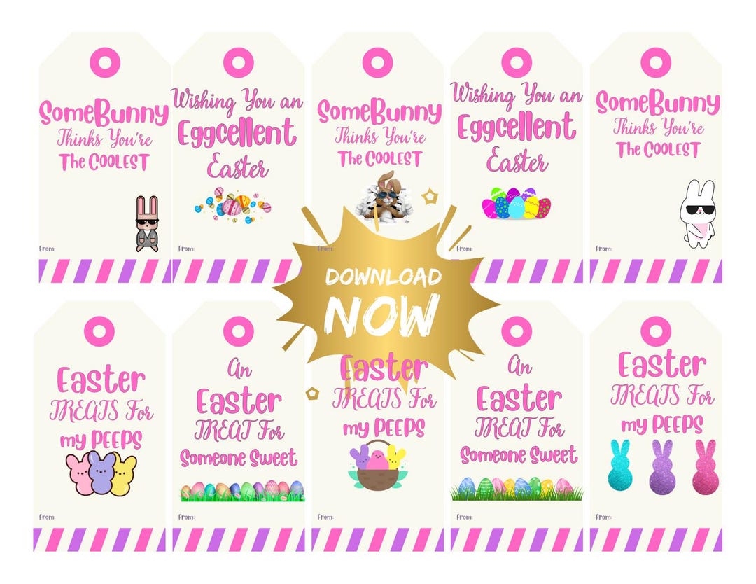 Easter Gift Tag Printable Easter Gift Tags for Friends Family Easter ...